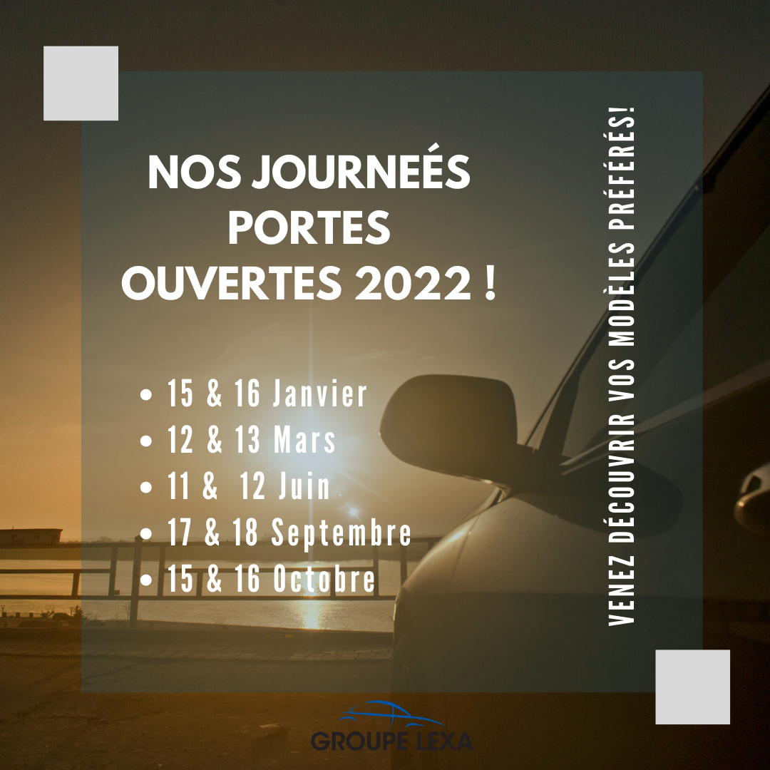 Calendrier Portes Ouvertes Automobile 2022